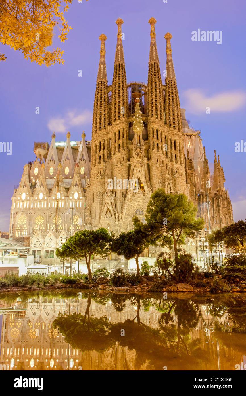 Sagrada Familia temple from Antonio Gaudi, Barcelona, Spain Stock Photo ...