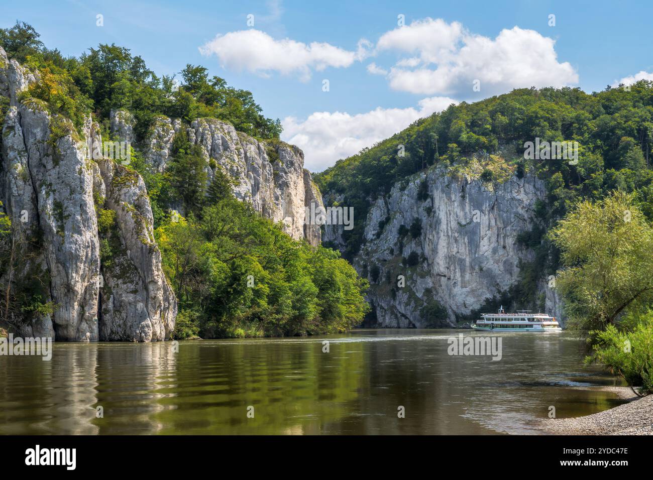 Rocks of the Danube Gorge also called Weltenburg Narrows Stock Photo ...