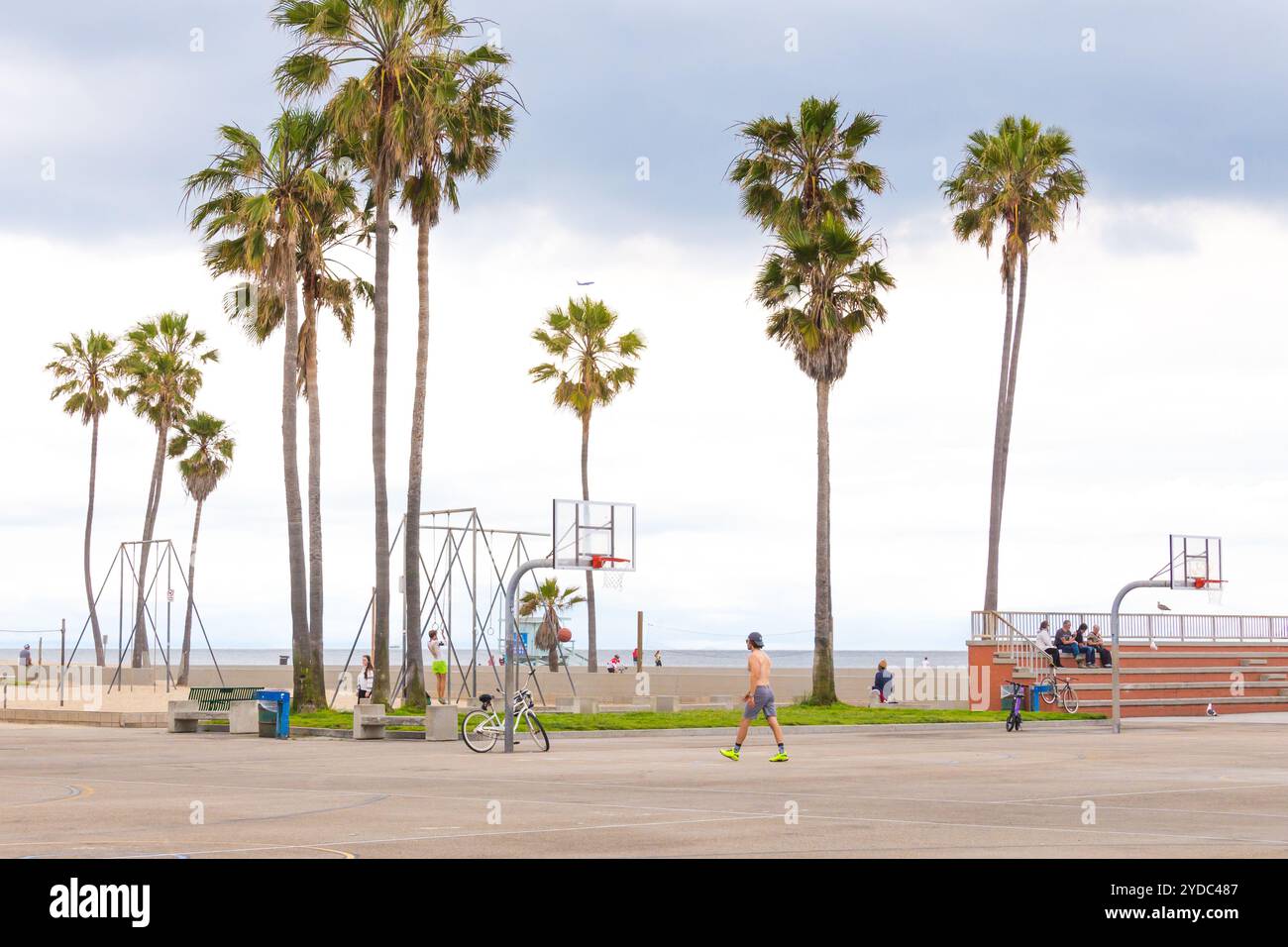 Ocean Front Walk of Venice Beach in Los Angeles. Famous beach in ...