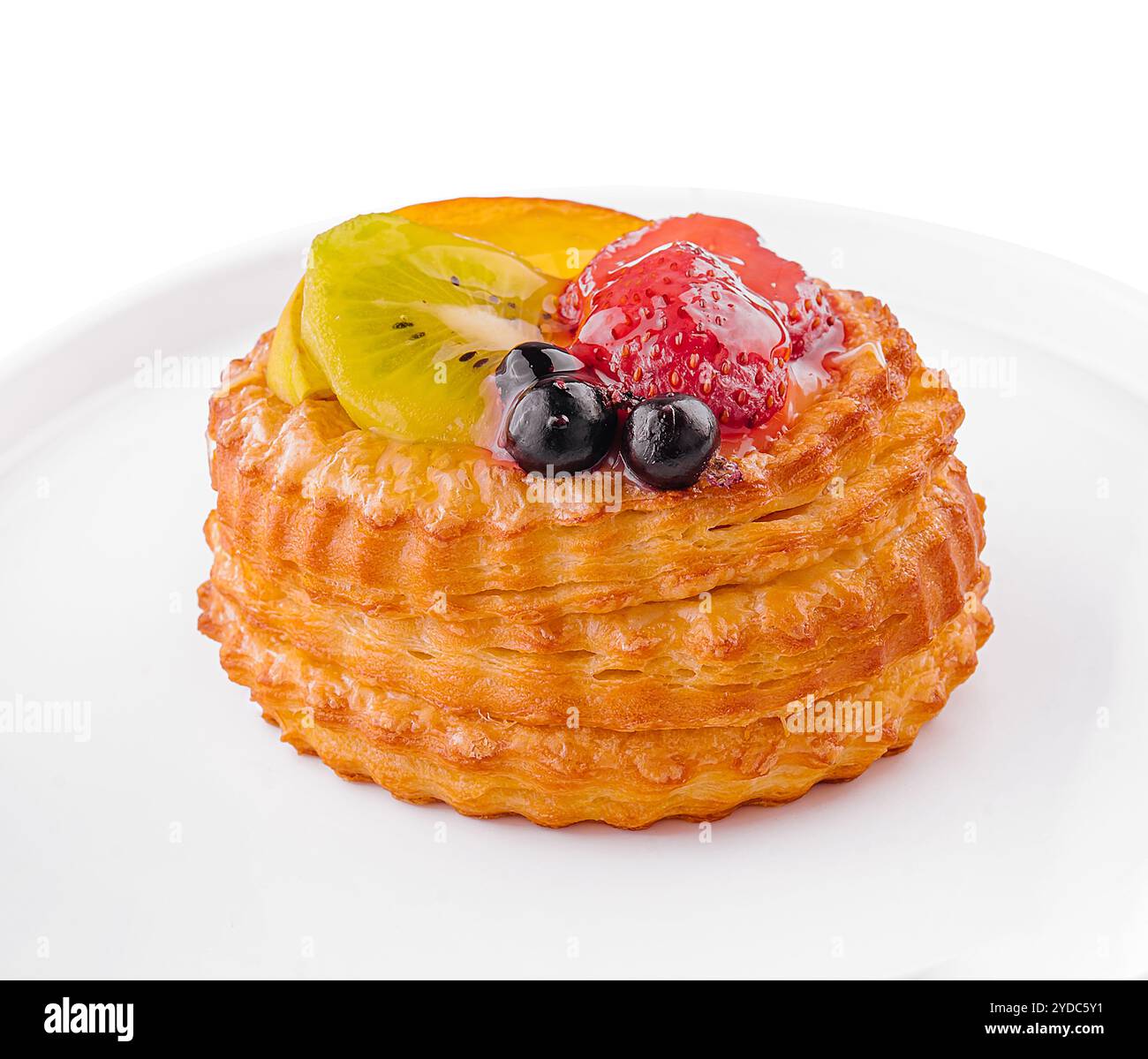 Fresh delicious puff pastry with sweet berries Stock Photo - Alamy