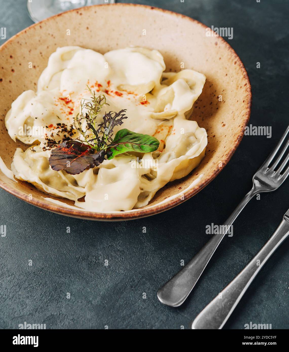 Boiled dumplings sour cream hi-res stock photography and images - Alamy