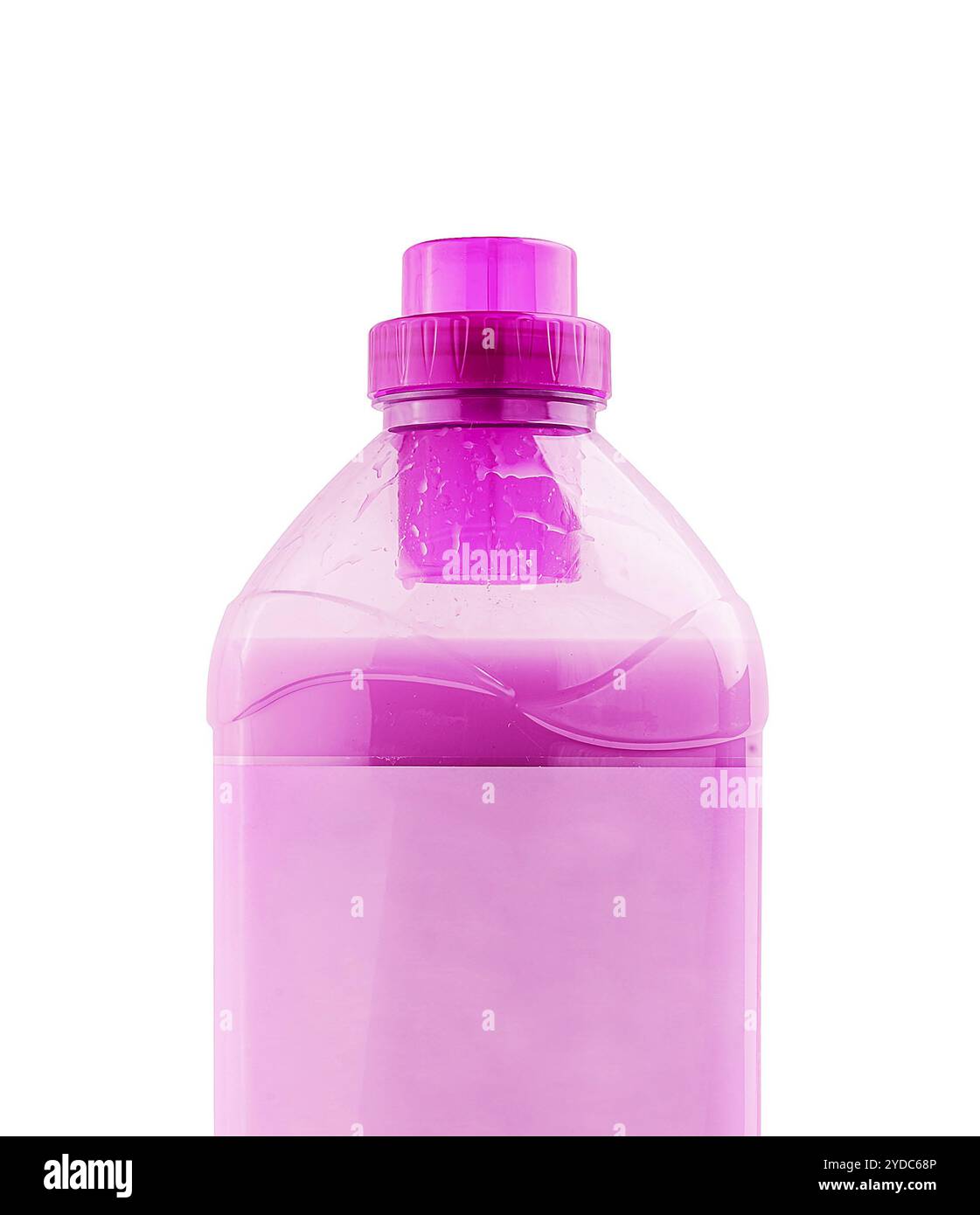 Pink laundry softener in plastic bottle Stock Photo - Alamy