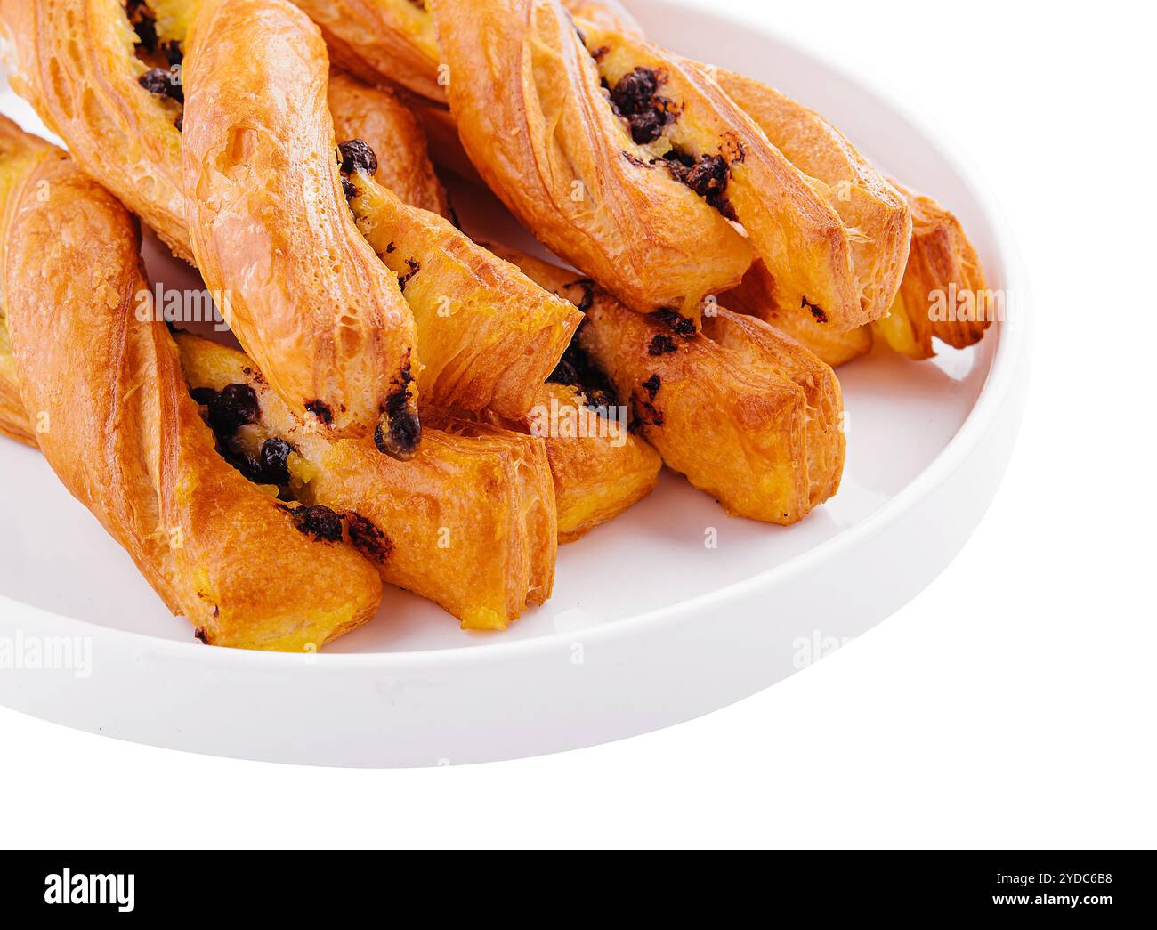 Baking sticks on white round plate Stock Photo - Alamy