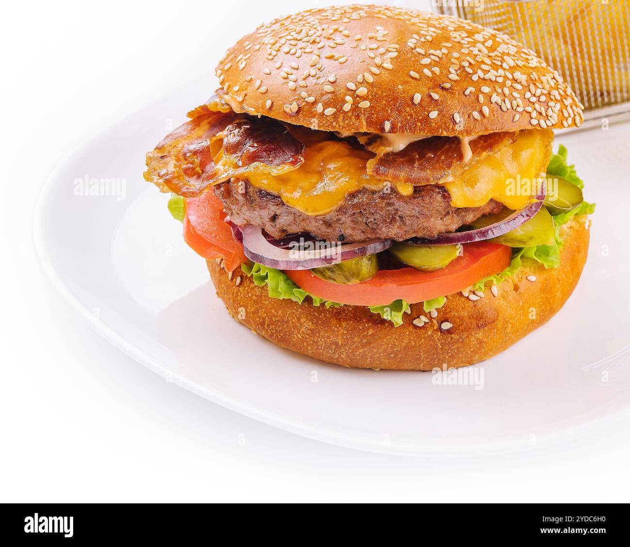 Bacon burger fries hi-res stock photography and images - Alamy