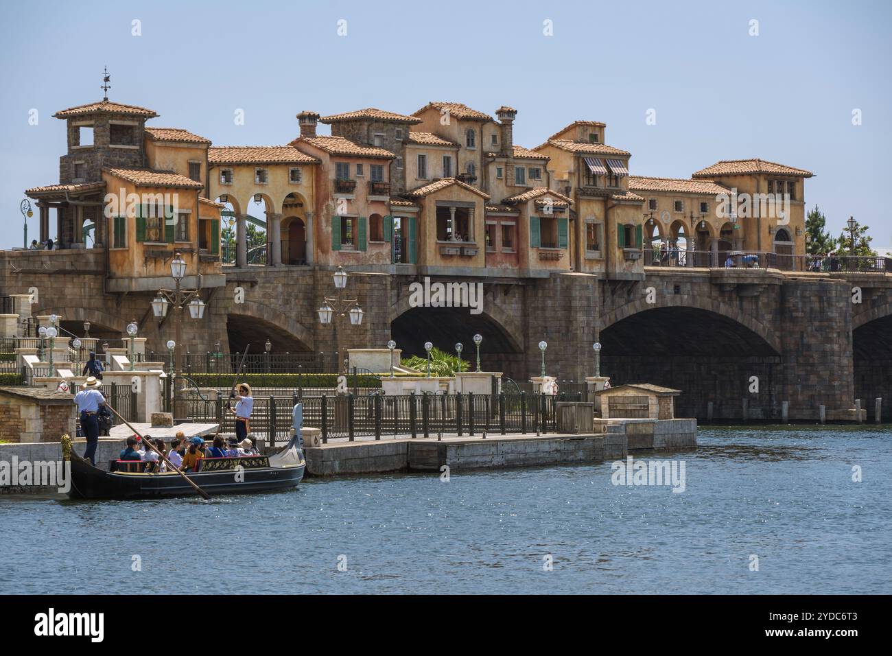 Traditional architecture at the DisneySea Tokyo theme park, a popular ...