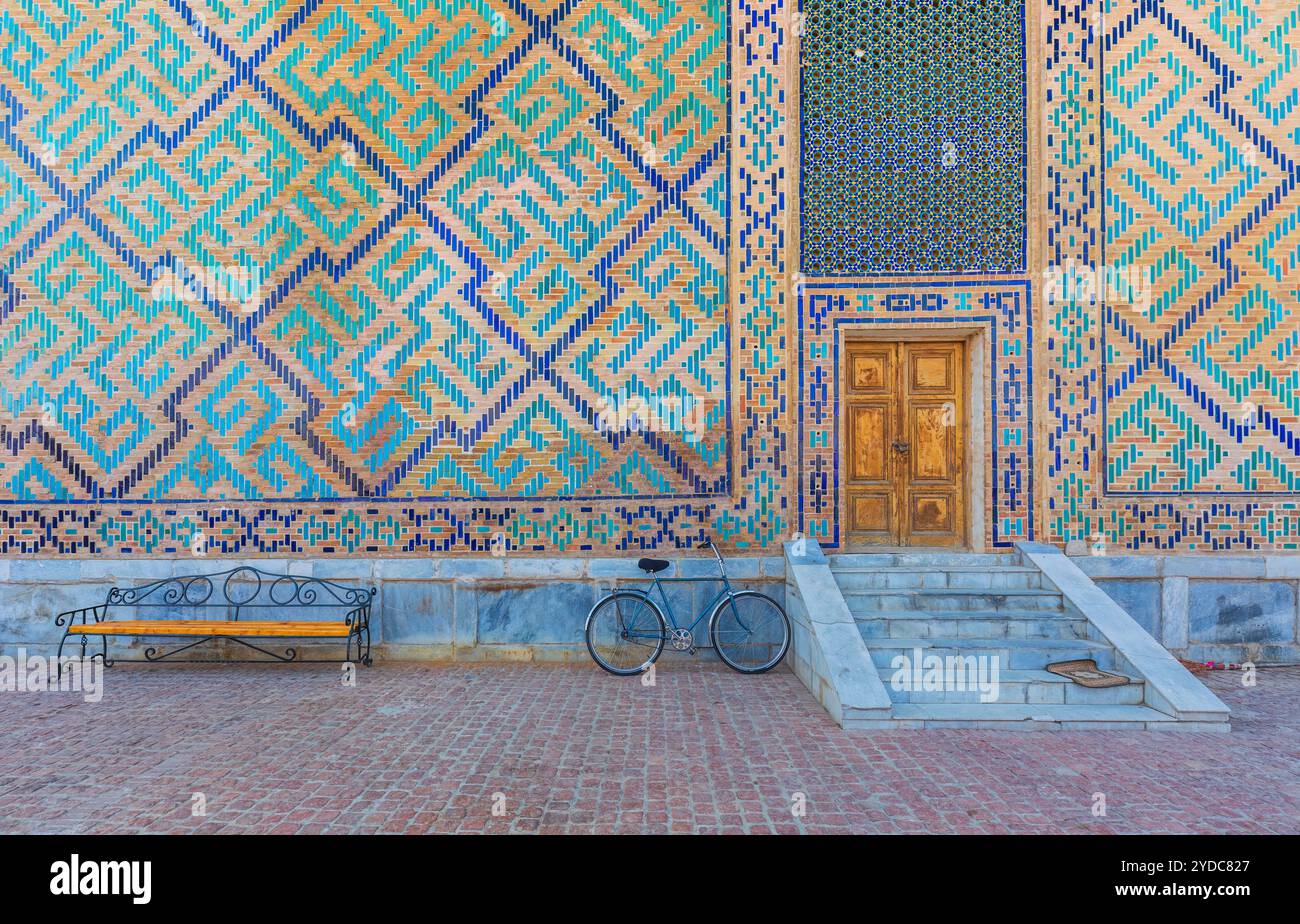 Samarkand, Uzbekistan - October. 10. 2024: Ancient patterns of the ...