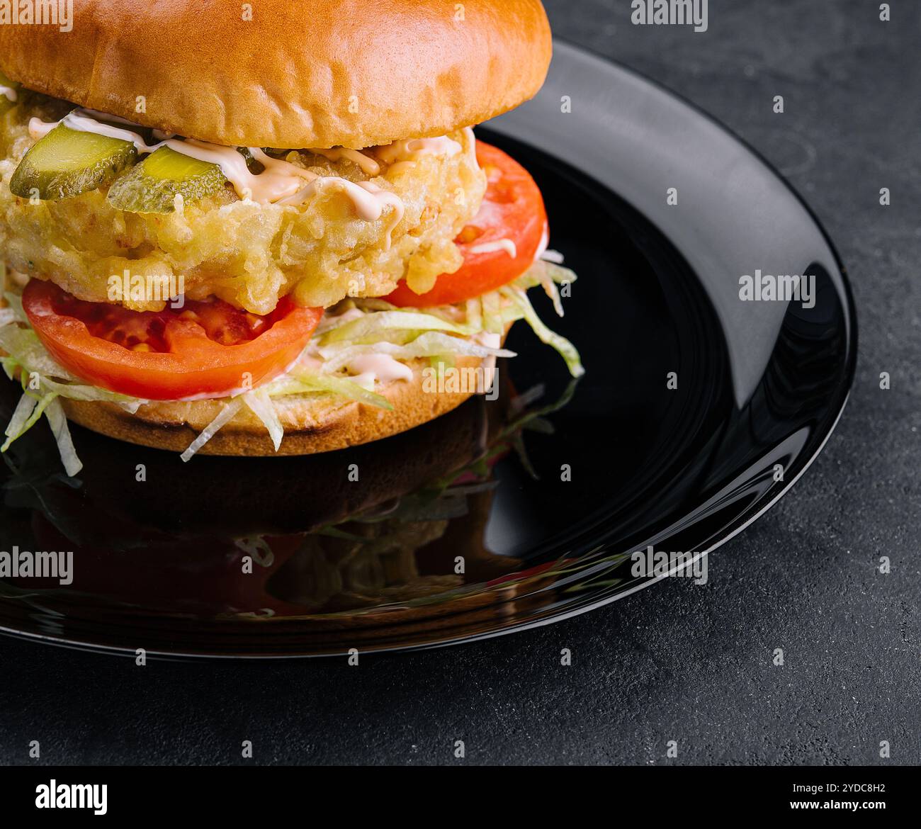 Tasty homemade fish burger hi-res stock photography and images - Alamy