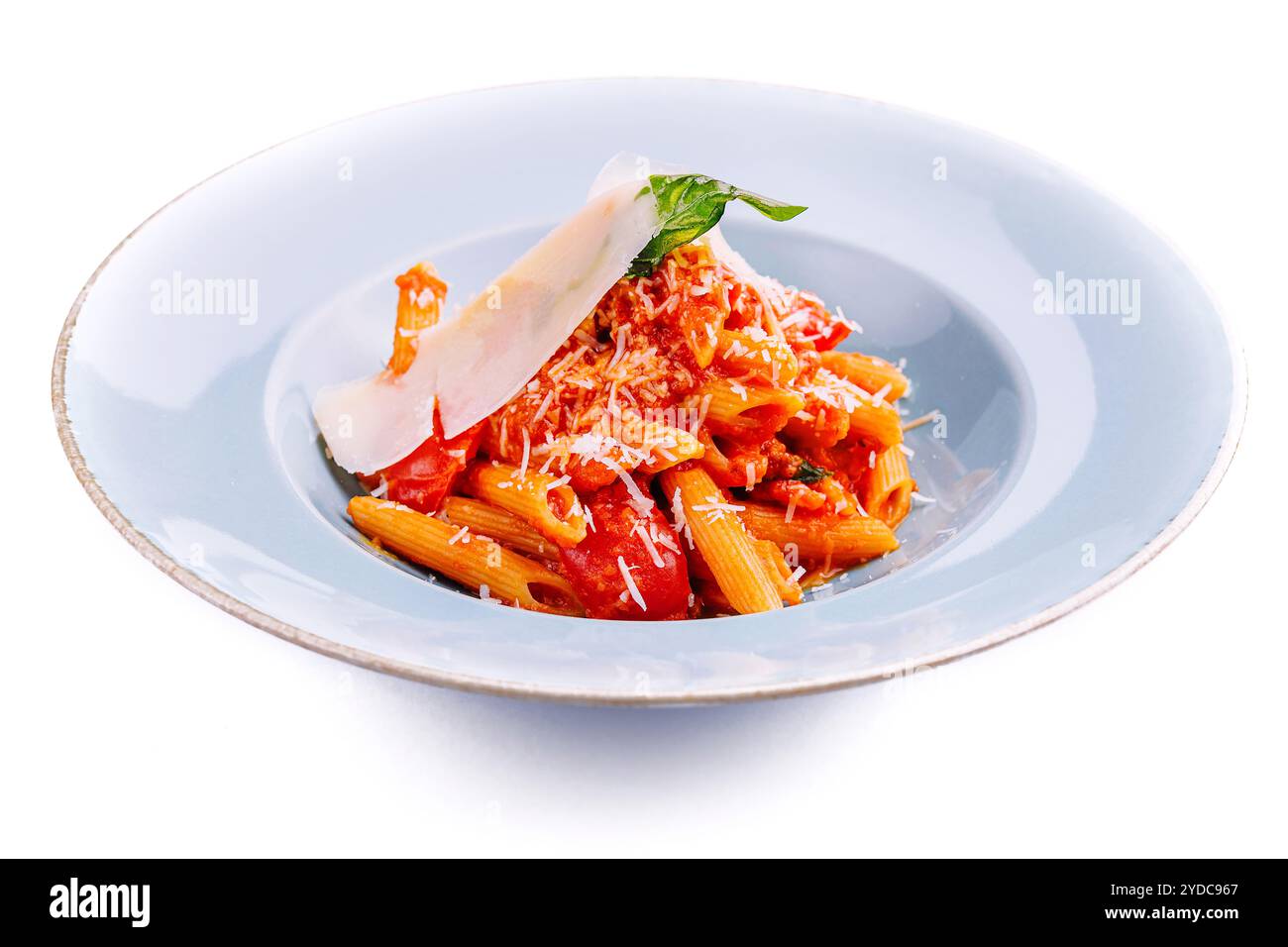 Italian style pasta with tomato sauce and parmesan Stock Photo - Alamy