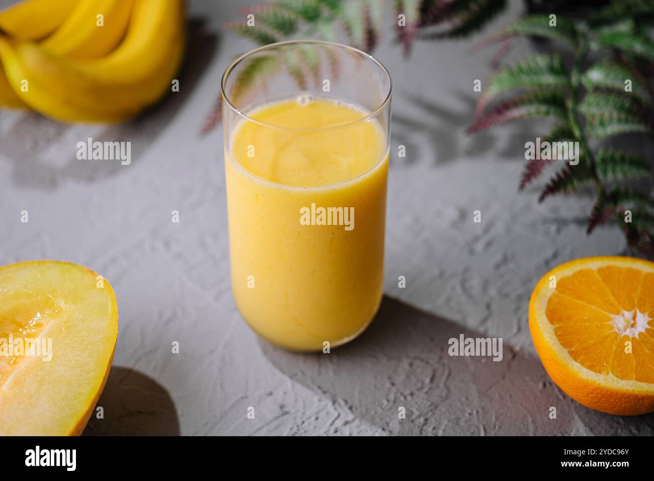 Glass pineapple smoothie yogurt hi-res stock photography and images - Alamy