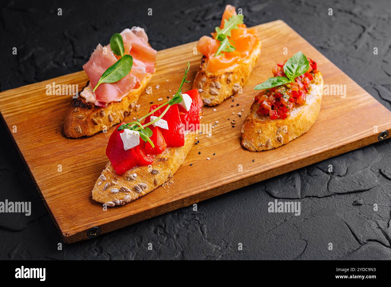 Appetizers italian antipasti snacks set Stock Photo - Alamy
