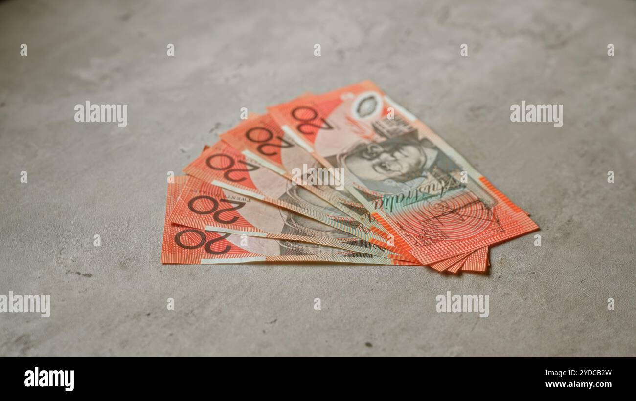 Australian banknotes on concrete hi-res stock photography and images ...