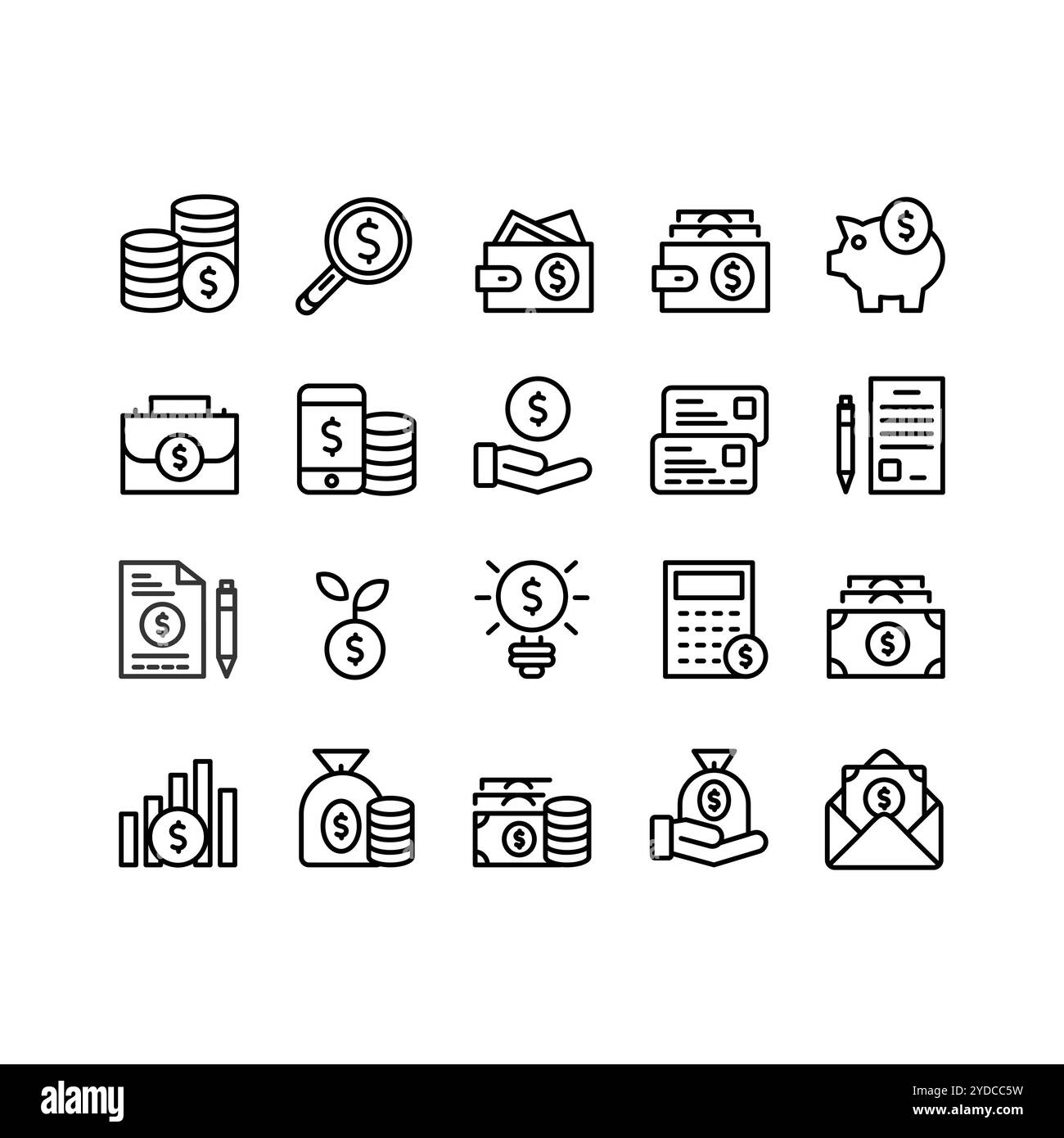 Payment paper icon outline Stock Vector Images - Alamy