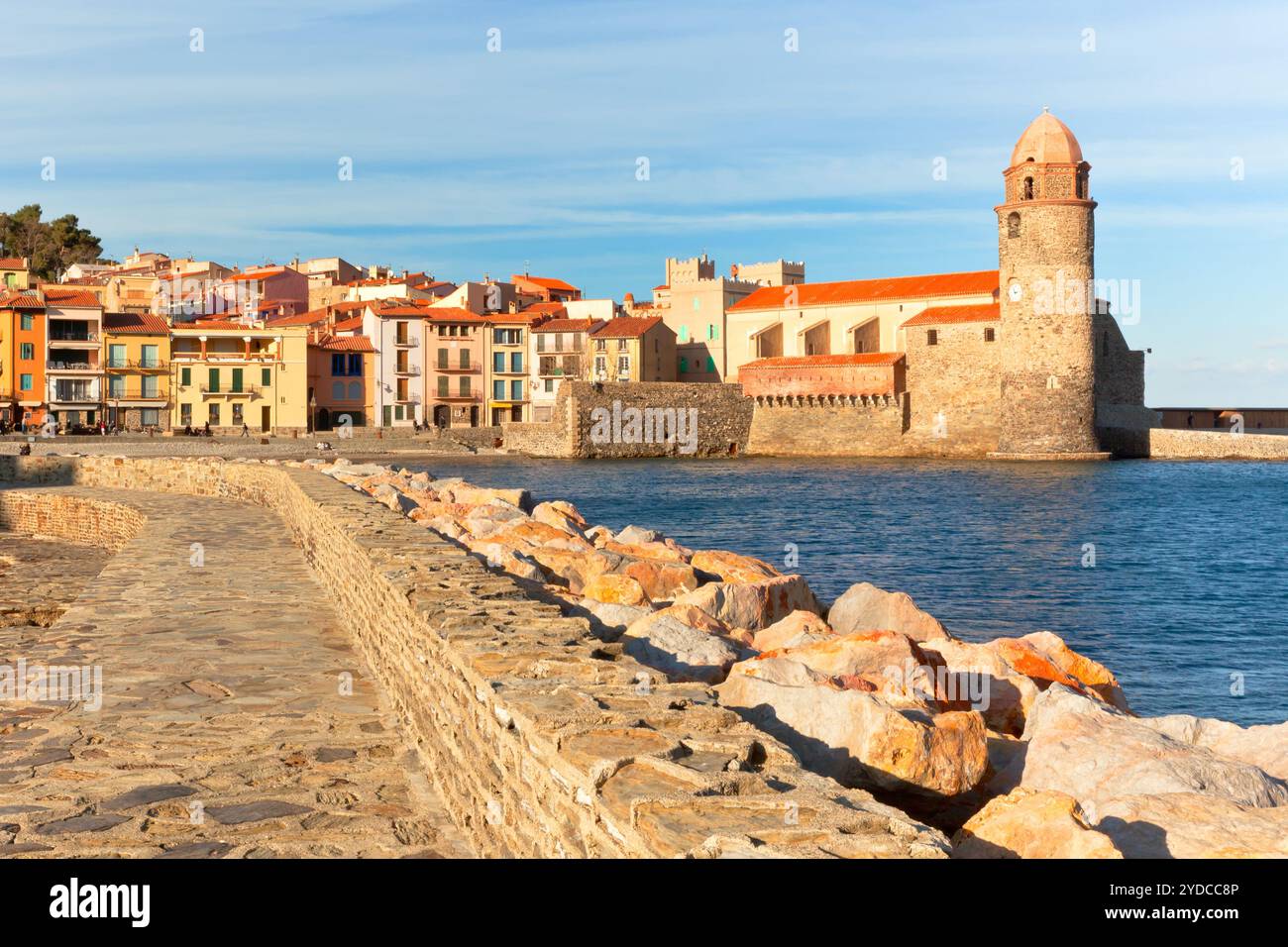 Collioure landmark clock tower hi-res stock photography and images - Alamy