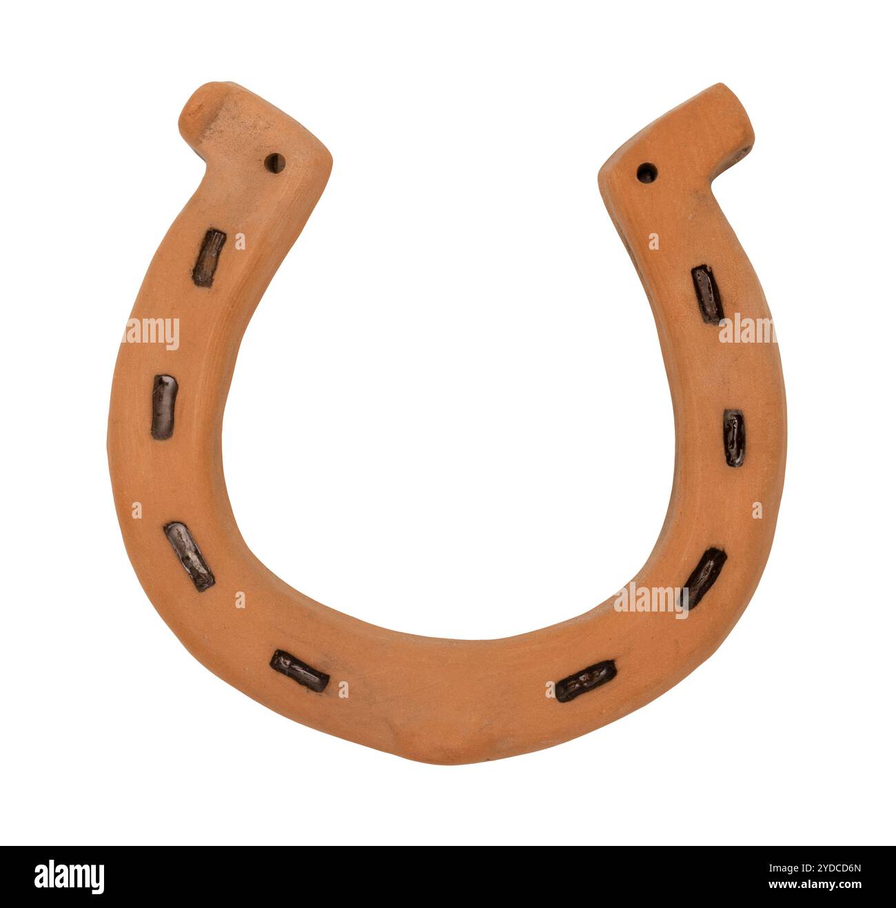 Rustic horseshoe in a traditional U-shape, isolated on white background ...