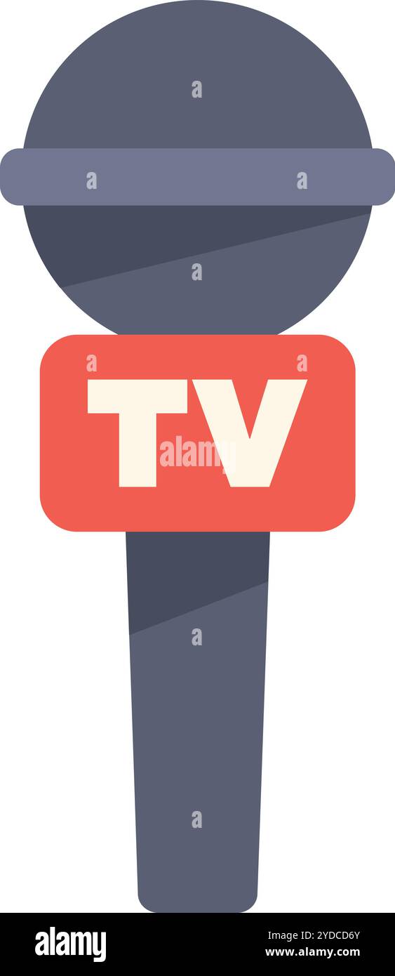 Classic microphone is ready for a television journalist to start ...