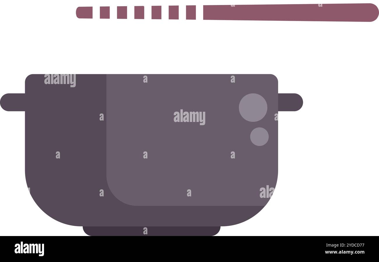Modern electric multi cooker with temperature sensor on display ...