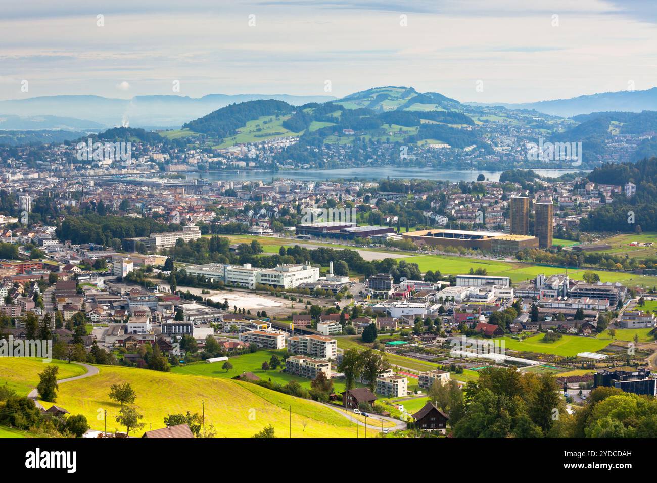 Aerial view of lucerne skyline hi-res stock photography and images - Alamy