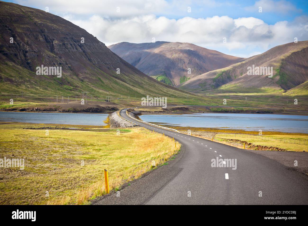 Endless Icelandic Highway Stock Photo - Alamy