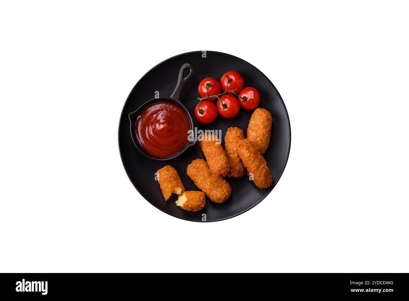Delicious crispy cheese sticks with mozzarella, salt and spices ...
