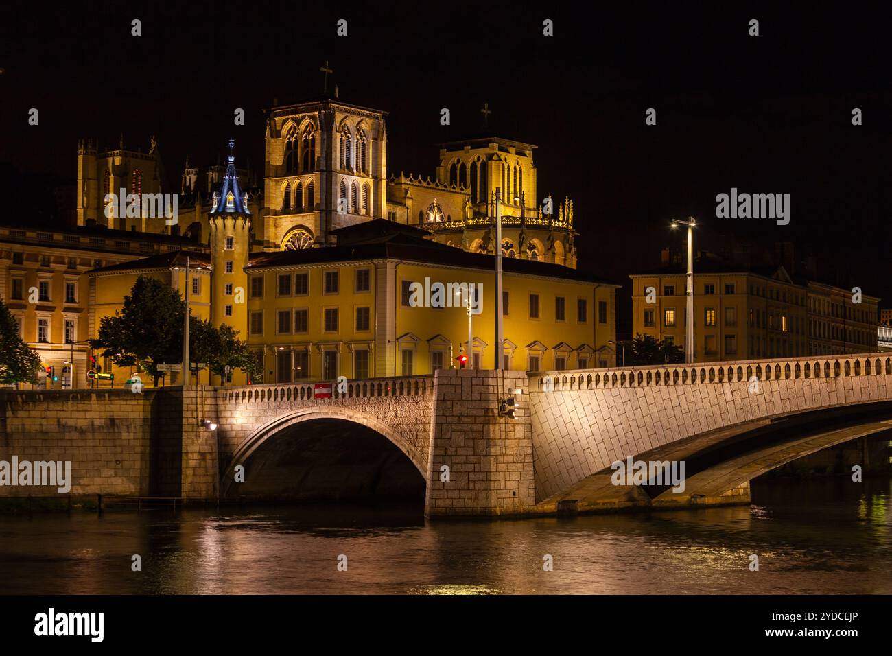 Lyon night france hi-res stock photography and images - Alamy