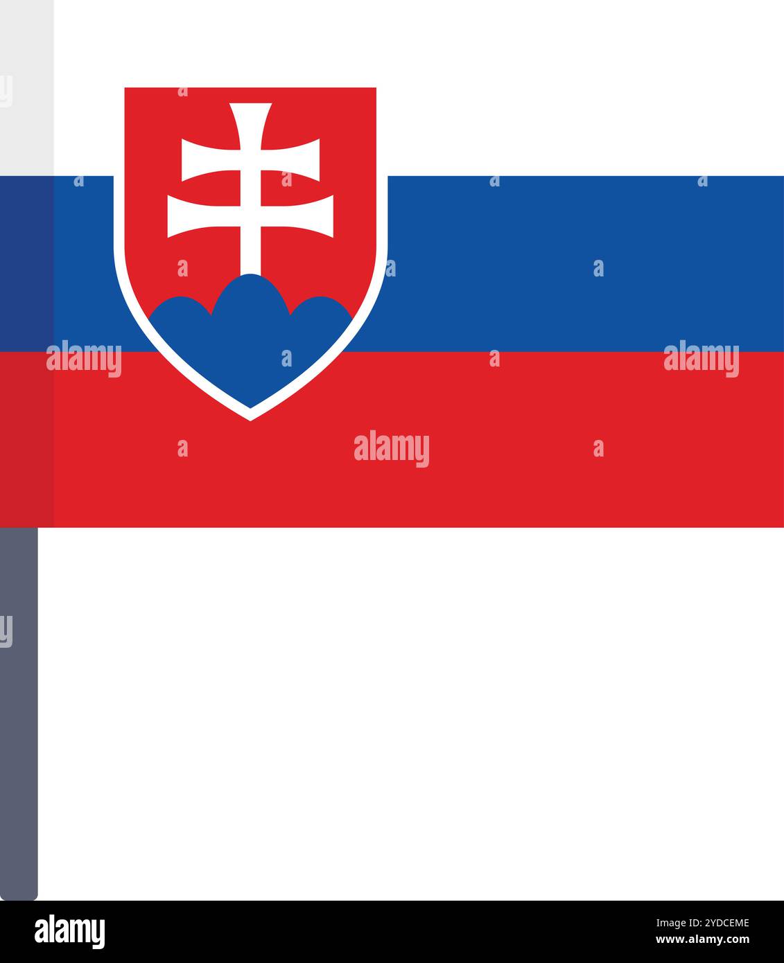 Illustration of the slovakian flag with its characteristic white cross ...