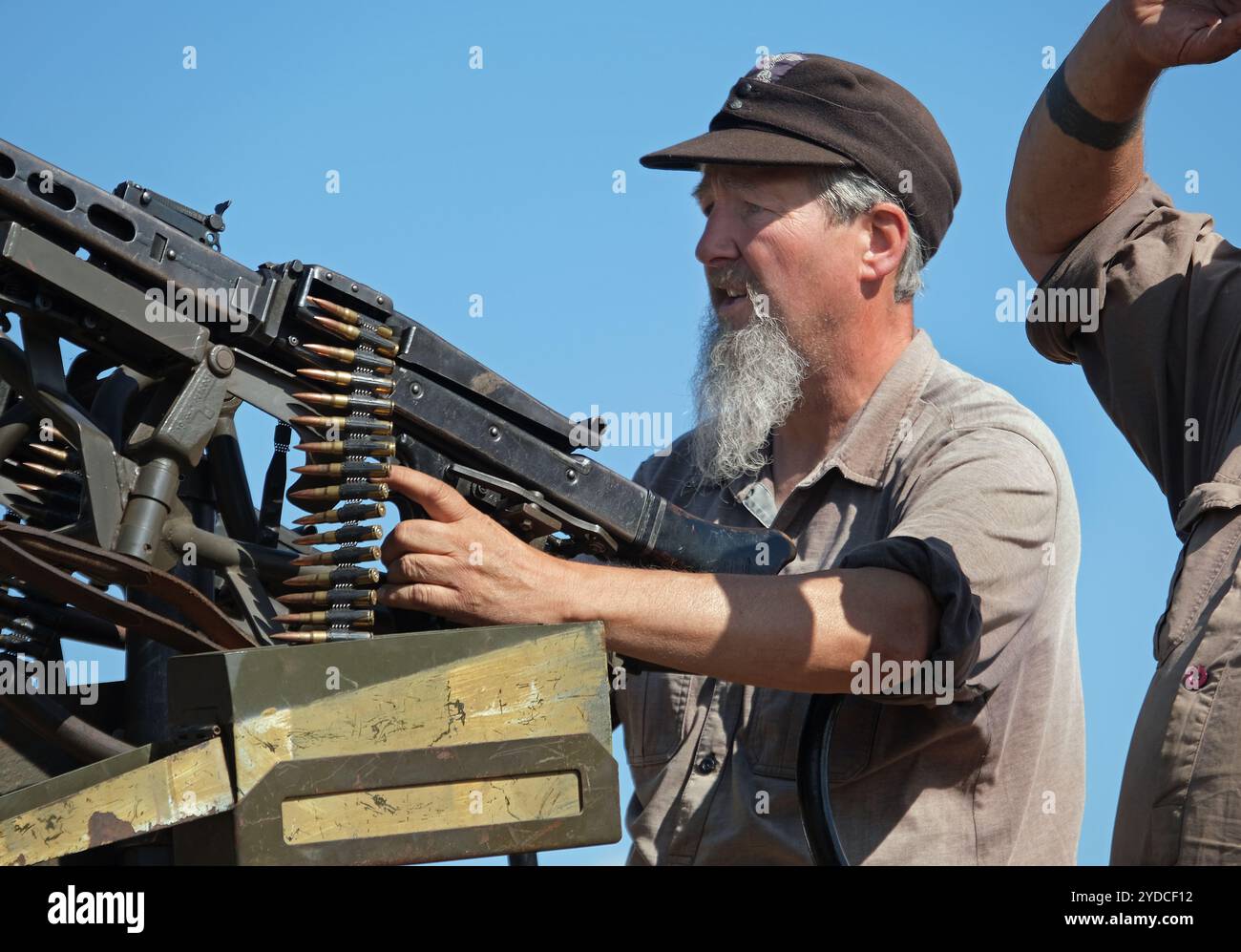 Victory show, leicester, UK, August 2024. Enactors on the battlefield ...
