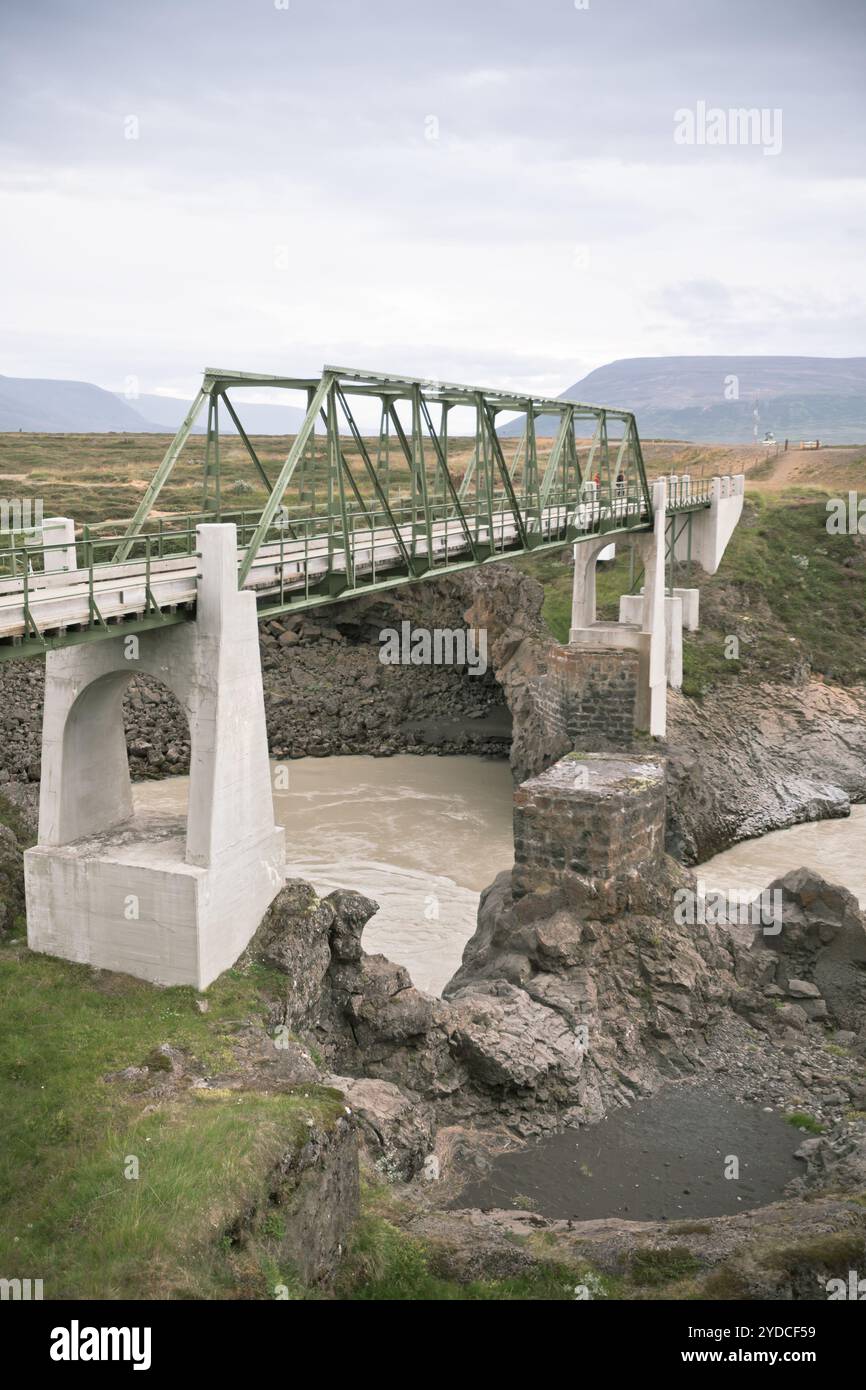 Bridge on The Skjalfandafljot river in Iceland Stock Photo - Alamy