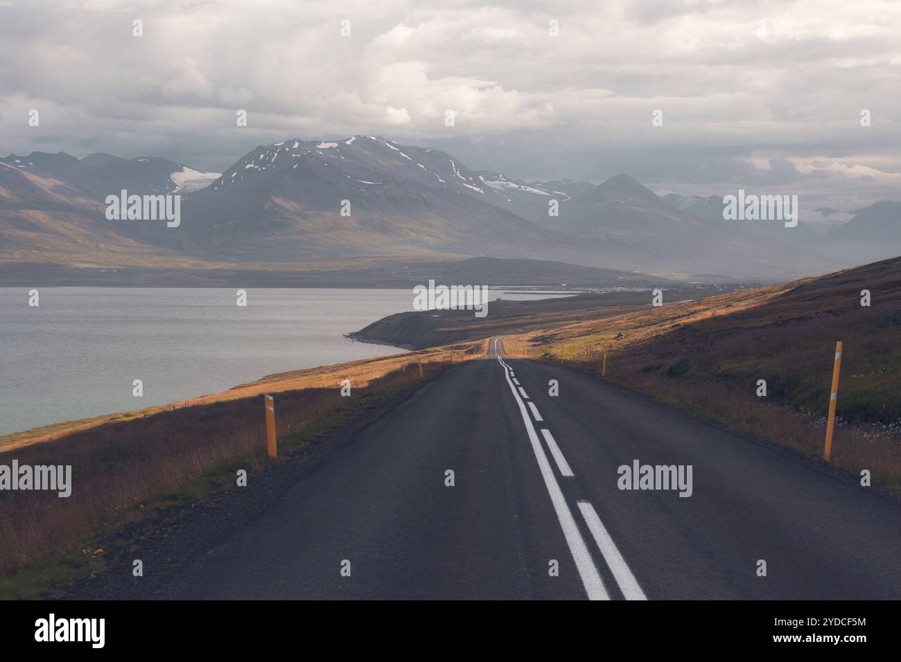 Endless Icelandic Highway Stock Photo - Alamy