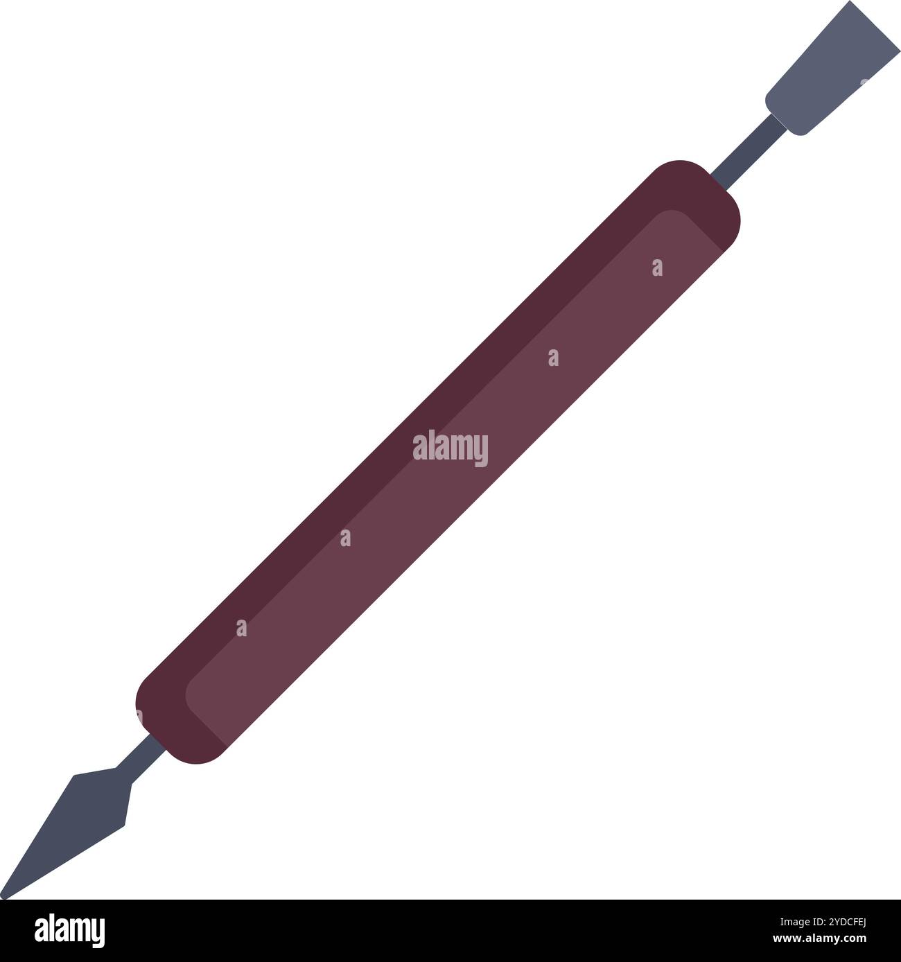 Metal manicure and pedicure tool pushing back cuticles for nail care ...