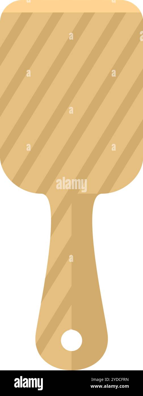 Kitchen utensil with a flat wooden surface and a handle for mixing ...