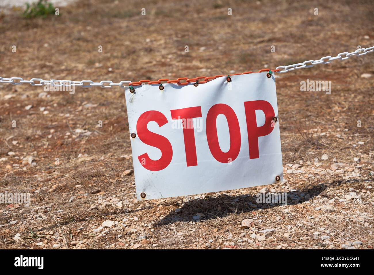 Stop sign restricting entry Stock Photo - Alamy