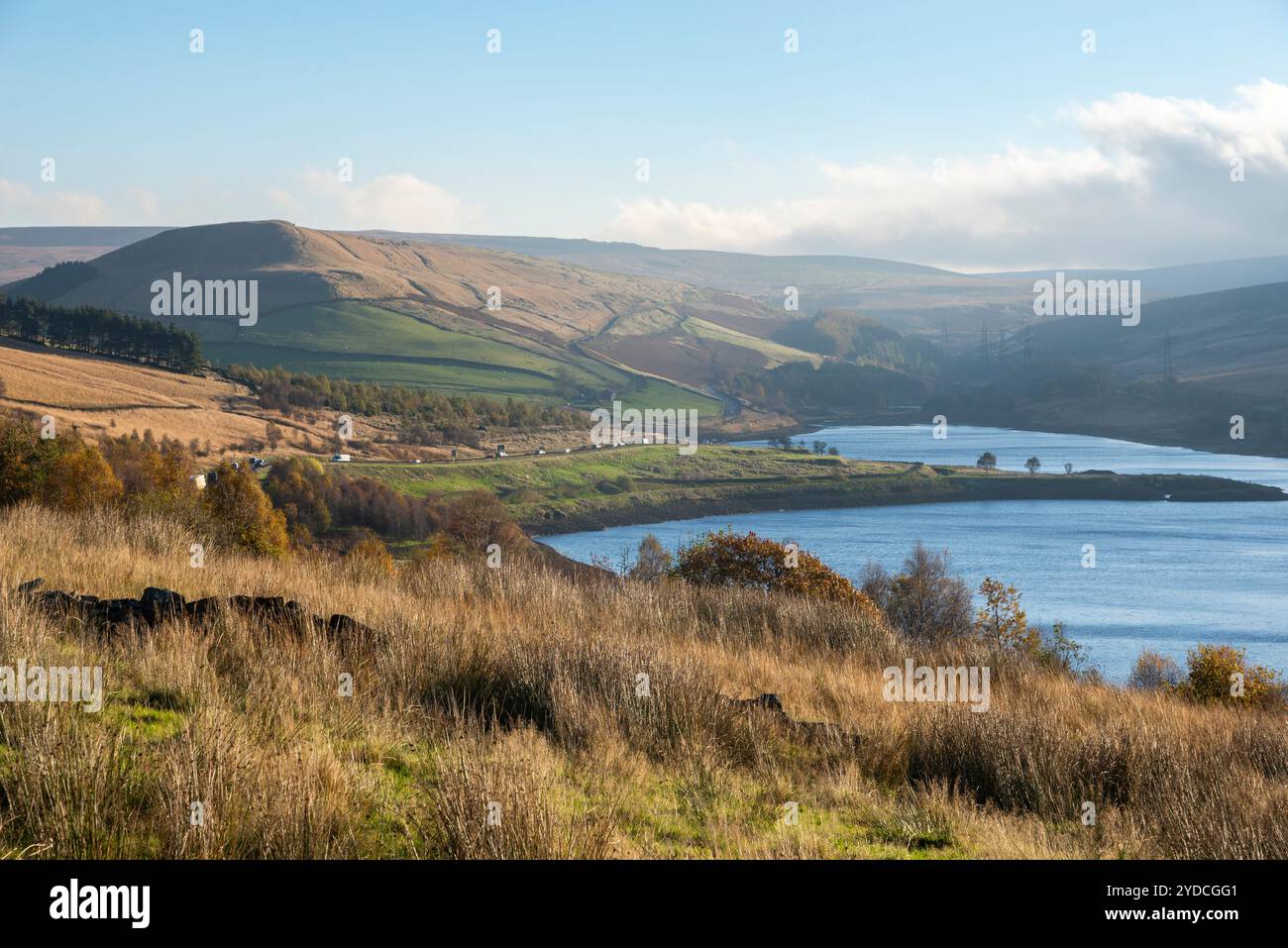 Woodhead reservoir in the Longdendale Valley in North Derbyshire ...