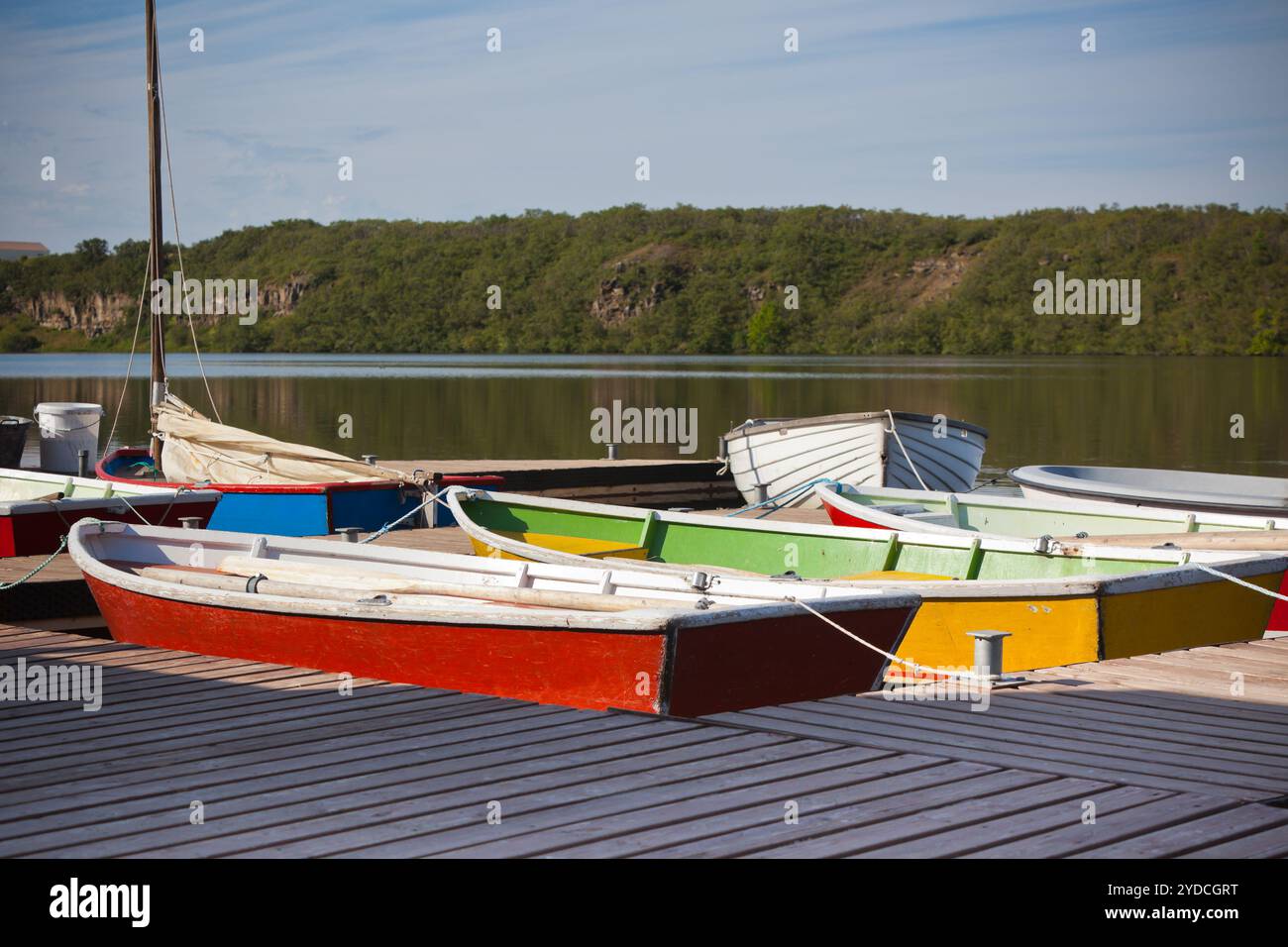 Color Wooden Boats Stock Photo - Alamy