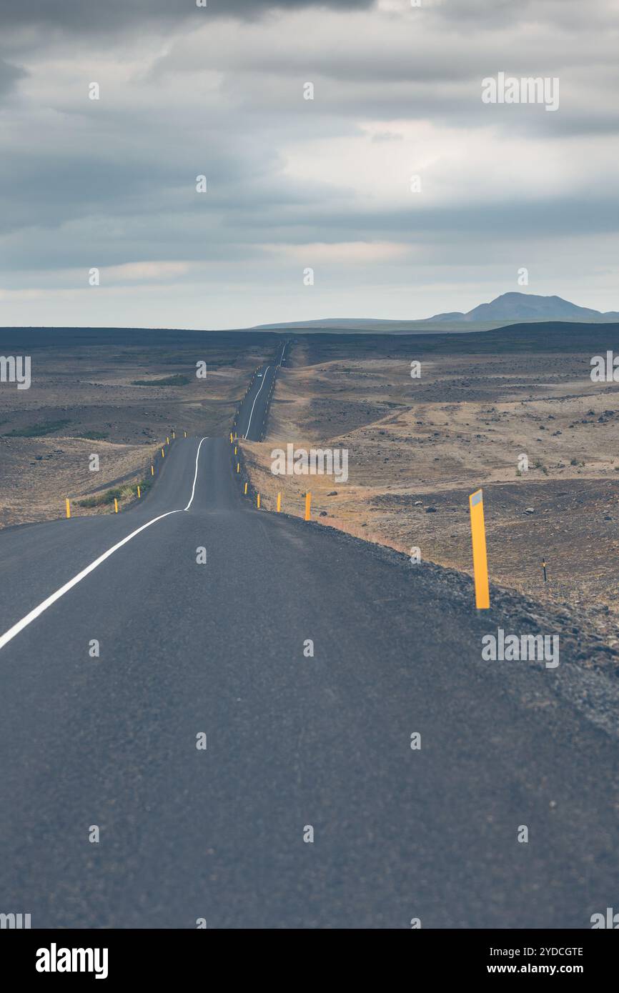 Endless Icelandic Highway Stock Photo - Alamy