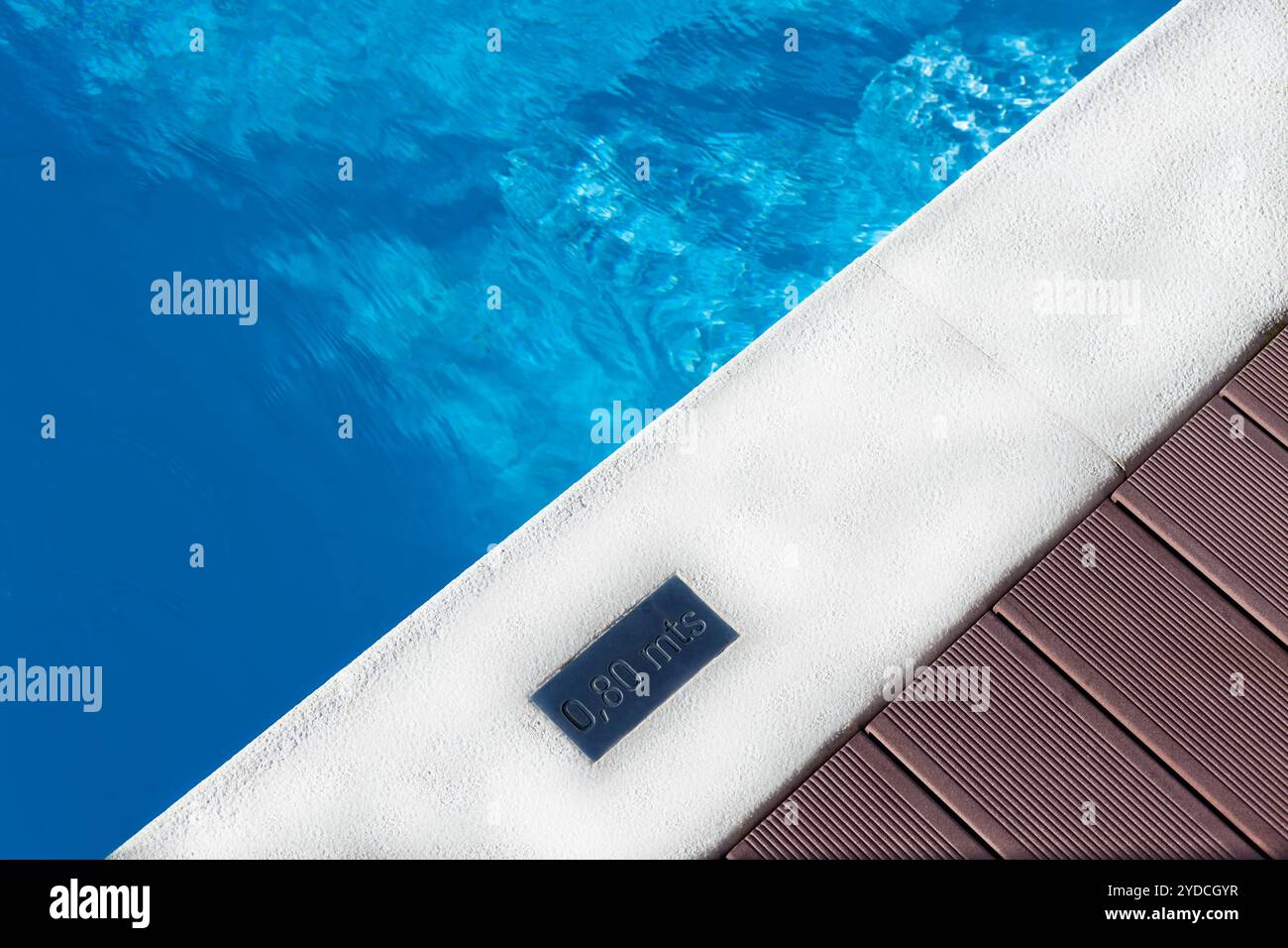 Bright blue water in a swimming pool. Horizontal shot Stock Photo - Alamy