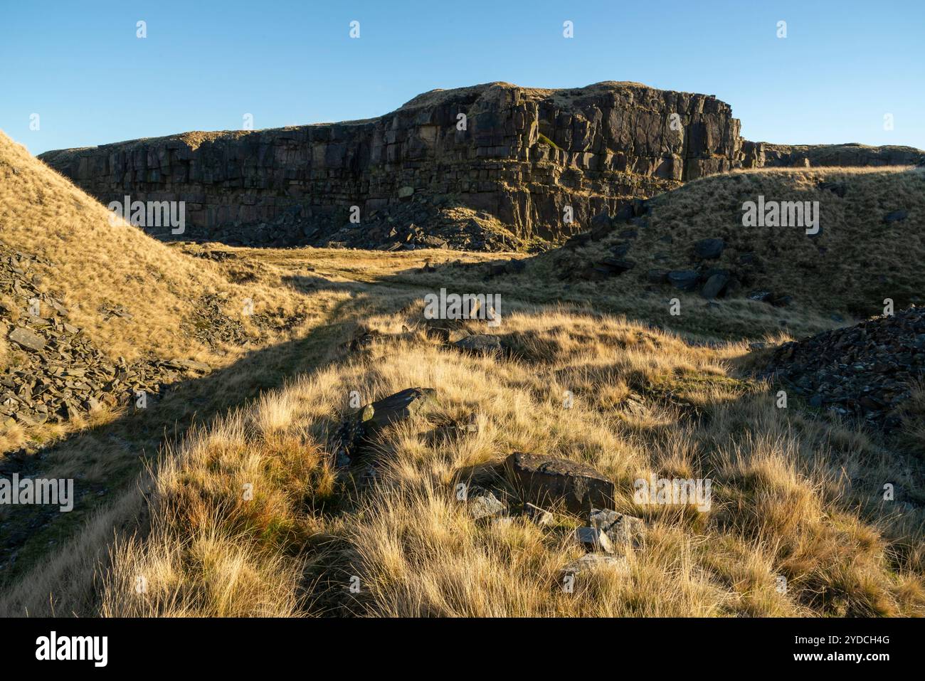 Loftend Quarry at Crowden in the Longdendale Valley, North Derbyshire ...