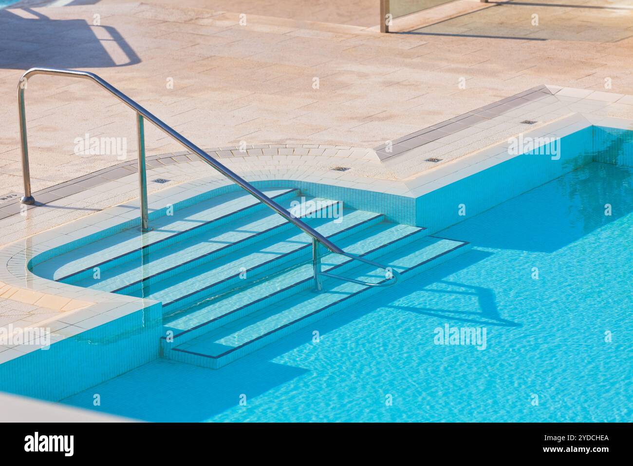 Outdoor Swimming pool with staircase Stock Photo - Alamy