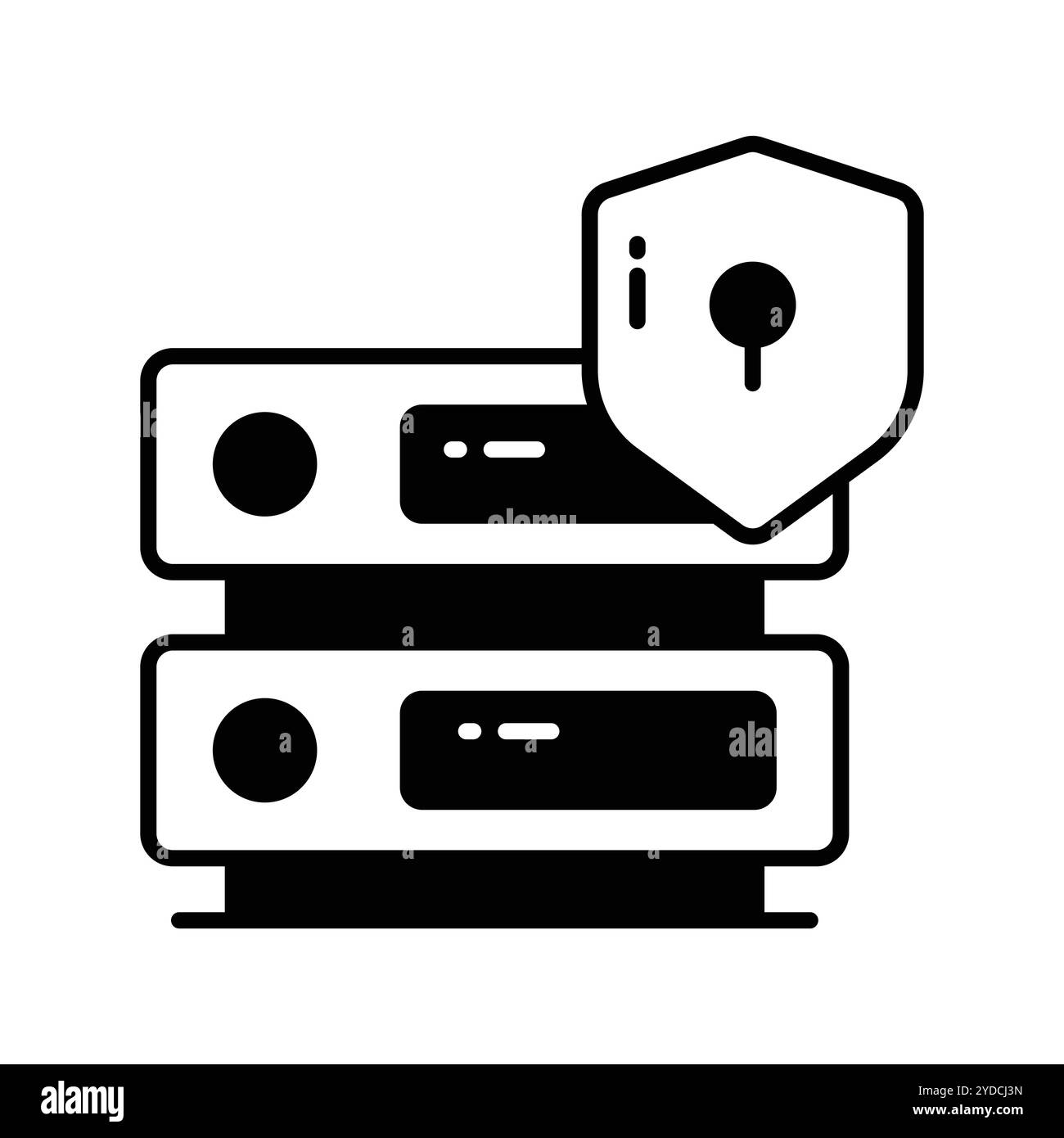 Protection Shield With Data Server Showing Concept Of Data Server