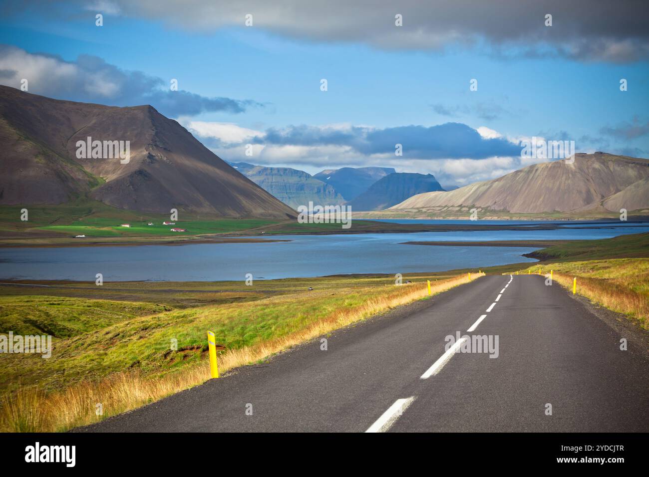 Endless Icelandic Highway Stock Photo - Alamy