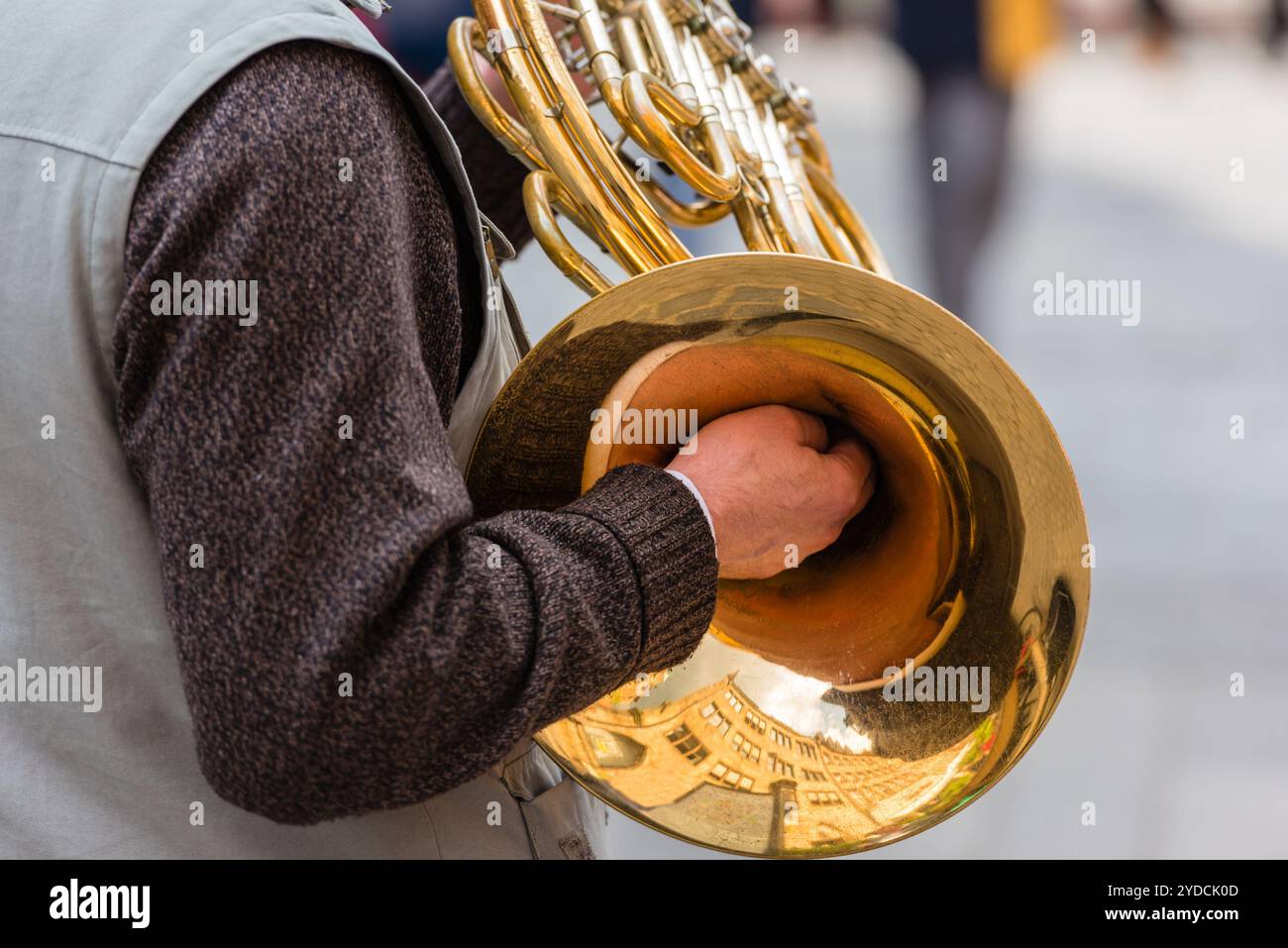 Man with a trumpet Stock Photo - Alamy