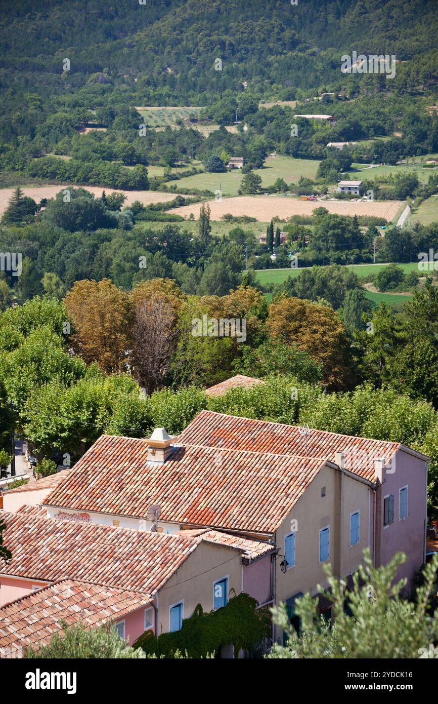 French small town view from above Stock Photo - Alamy