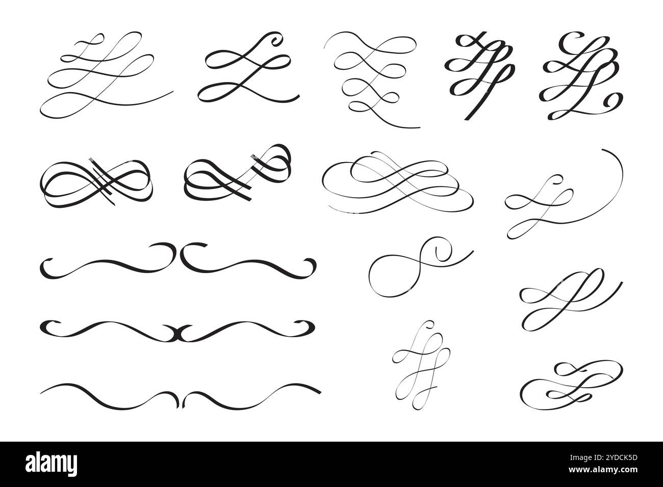 Cursive scroll Cut Out Stock Images & Pictures - Alamy
