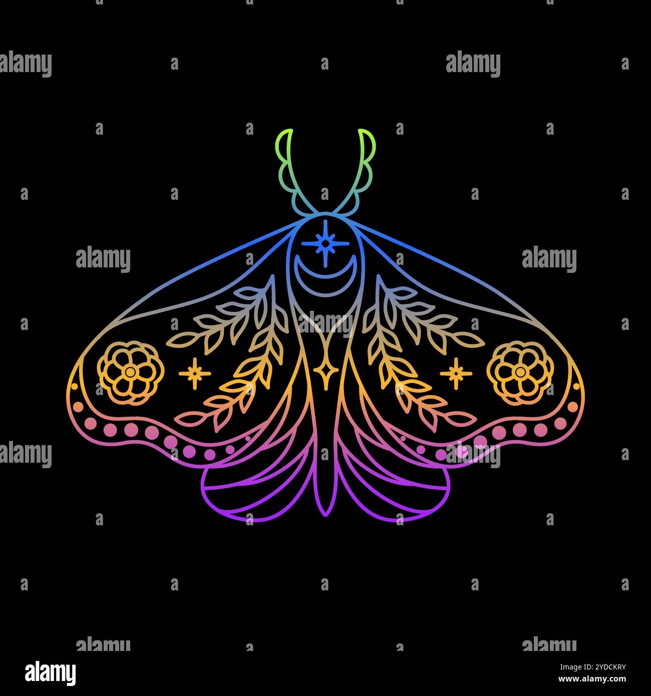 Mystical moth Stock Vector Images - Alamy