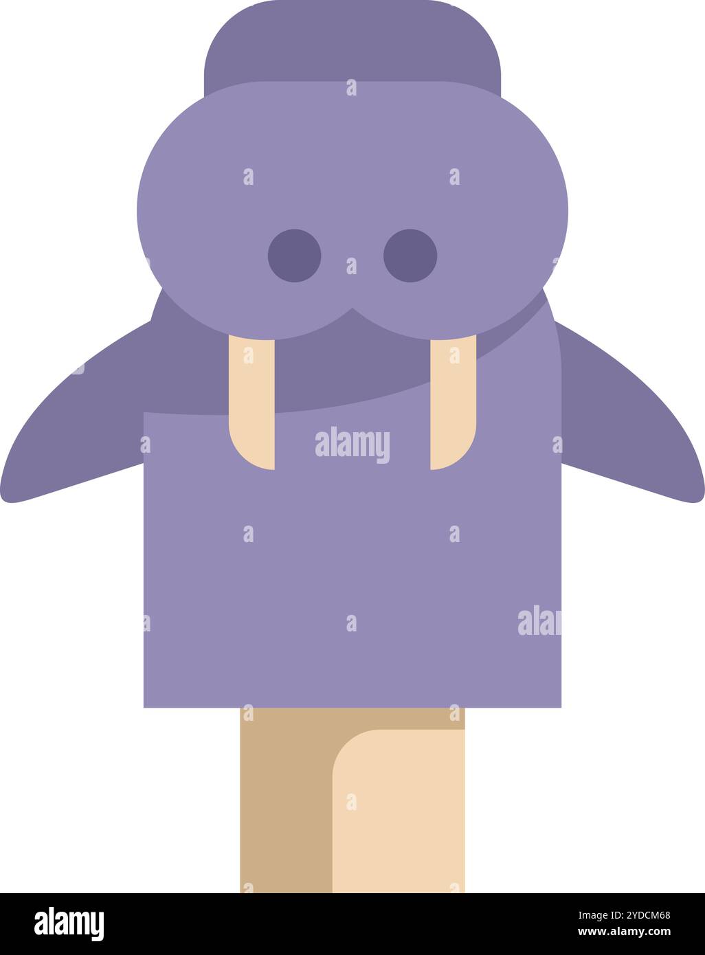 Cute purple walrus hand puppet inspiring fun and creativity in children ...
