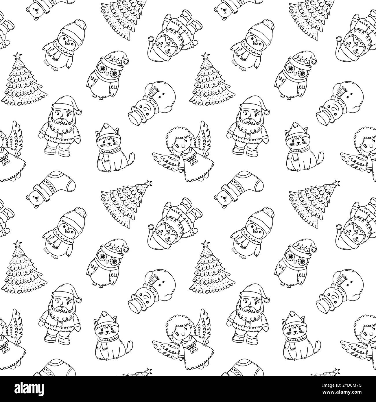 Festive christmas background face Black and White Stock Photos & Images ...