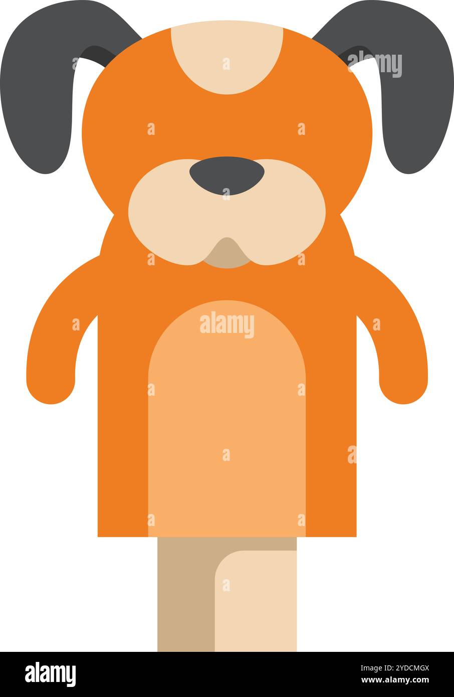 Cute dog hand puppet is ready to entertain children with its playful ...