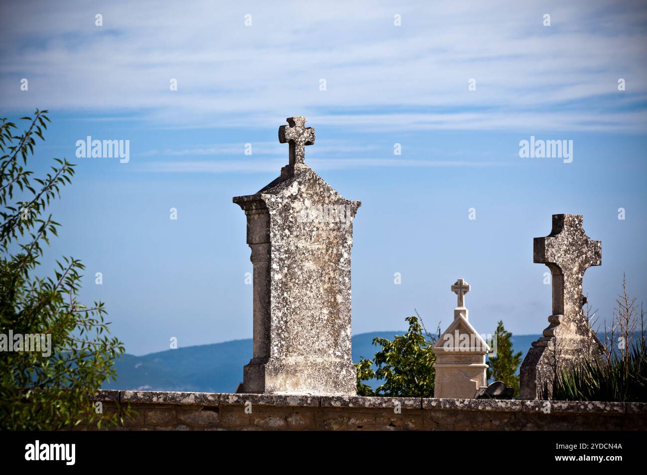 Old tombstones at an antique european cemetery Stock Photo - Alamy