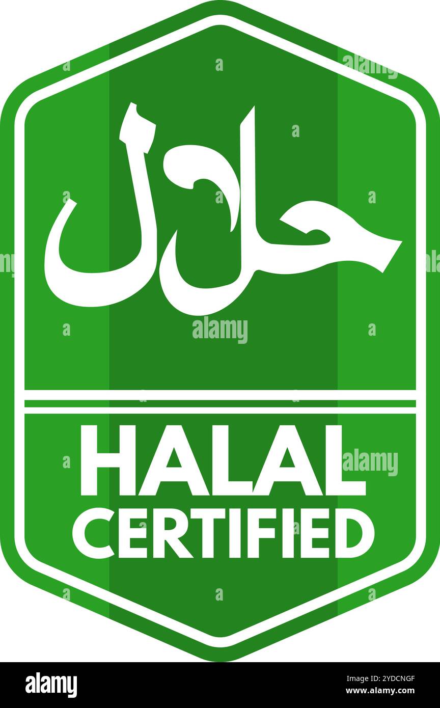 halal certified, halal food - vector illustration Stock Vector Image ...