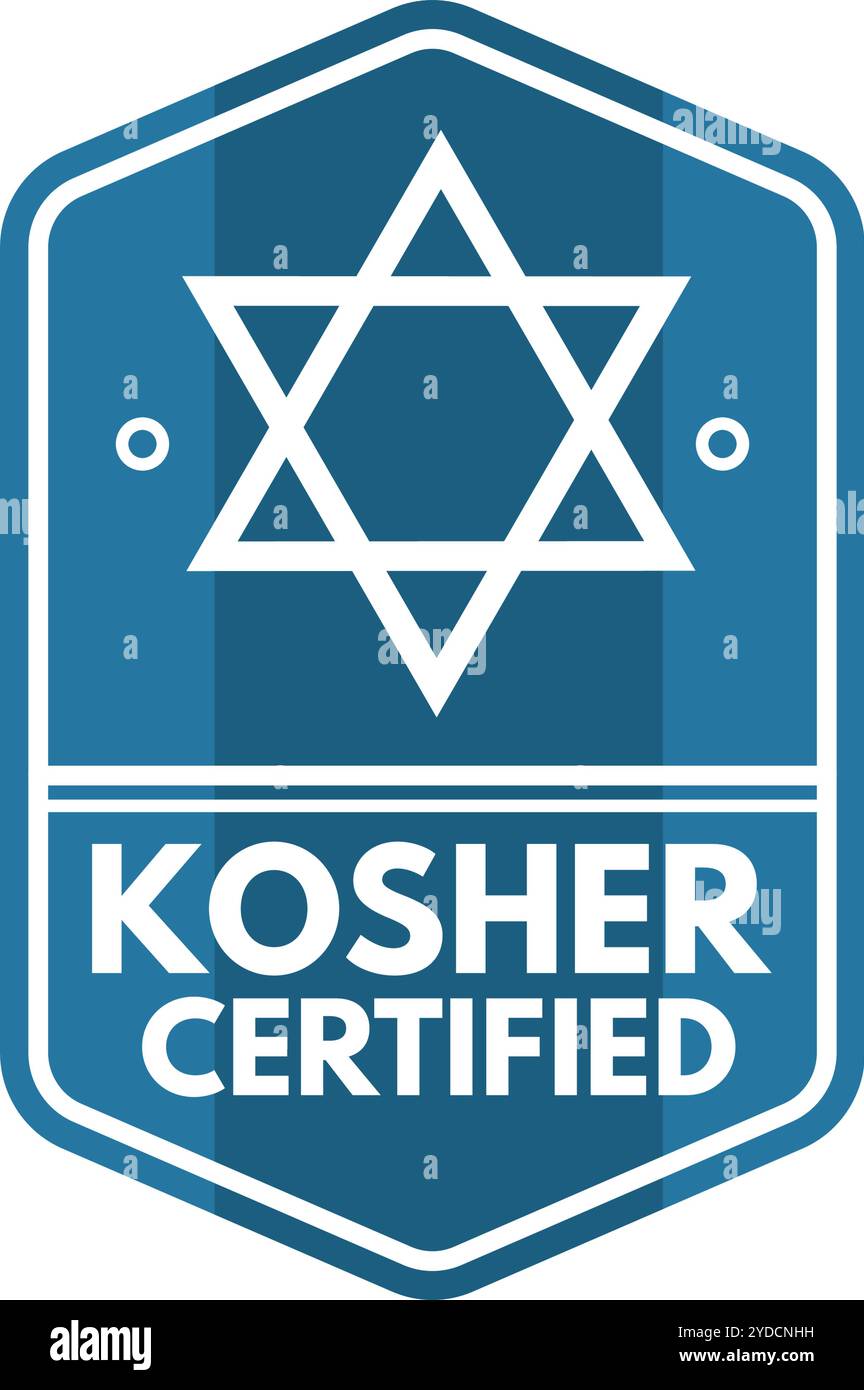 Kosher certificate, kosher certified food marking Stock Vector Image ...