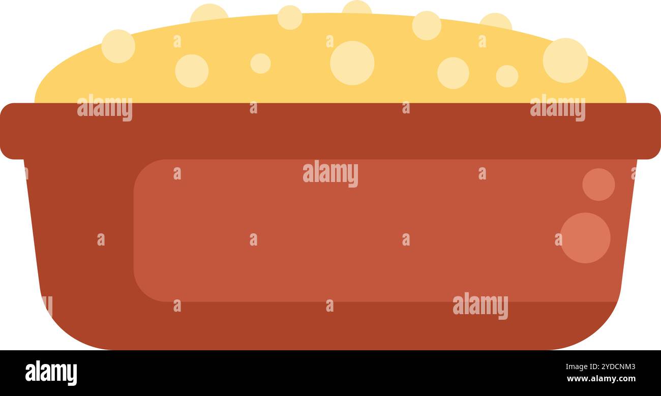 Dough rising in a container, bubbles indicating yeast fermentation ...